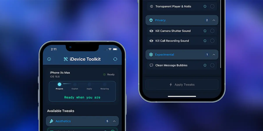 اداة iDevice ToolKit تخصيص الايفون